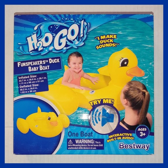 Bestway | Other | Nib H2ogo Funspeakers Duck Baby Boat Inflatable Pool ...